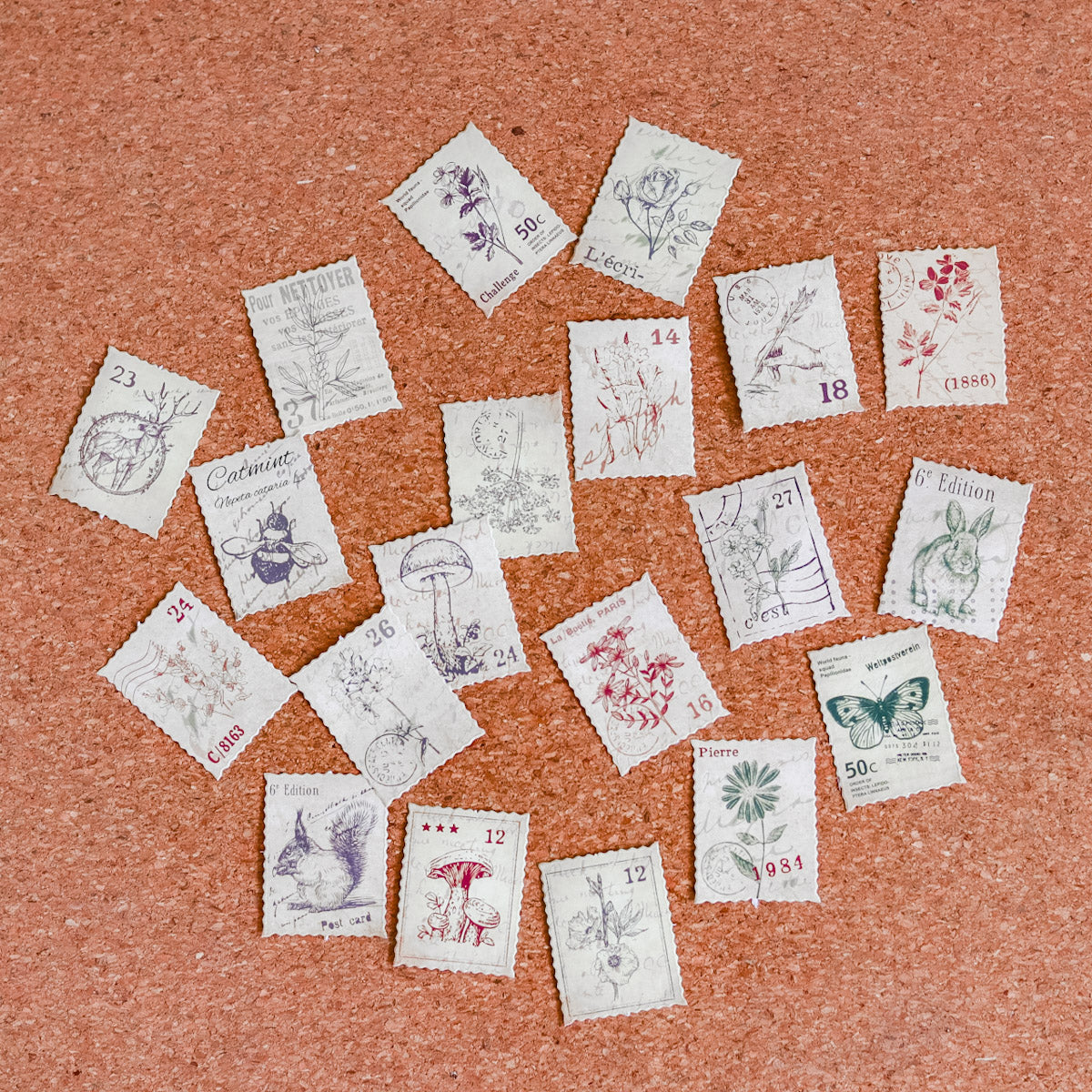 Rectangle Deco Sticker Packs | Forest Postal Stamps – Common Room PH