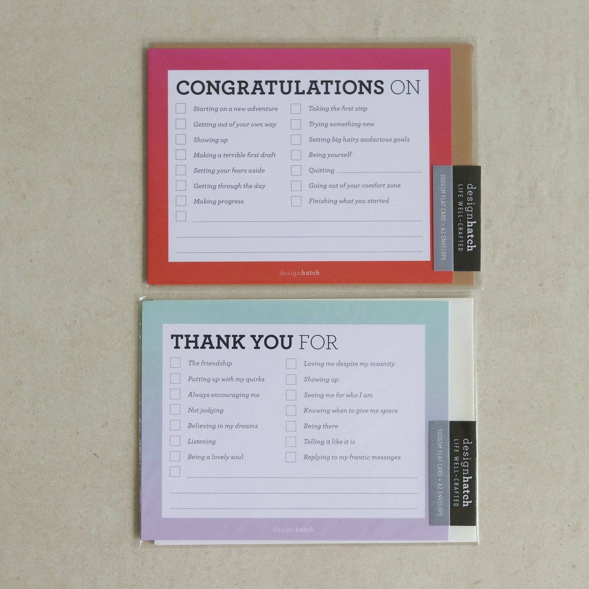 Flat Checklist Greeting Cards – Common Room PH