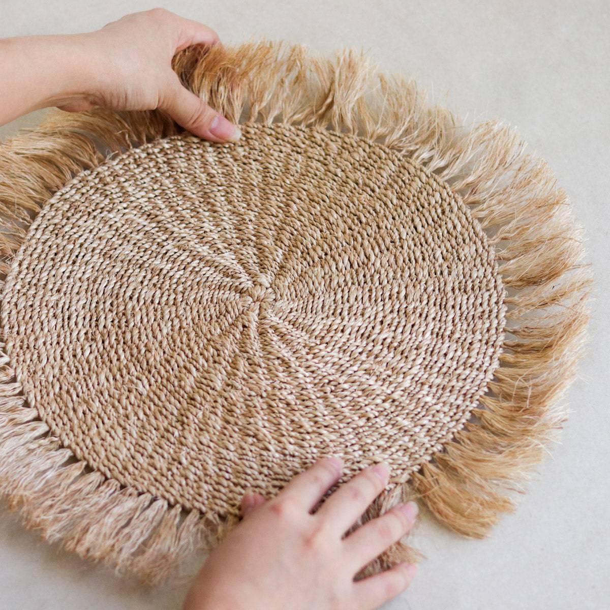 Abaca Fringe Placemat & Coaster – Common Room PH