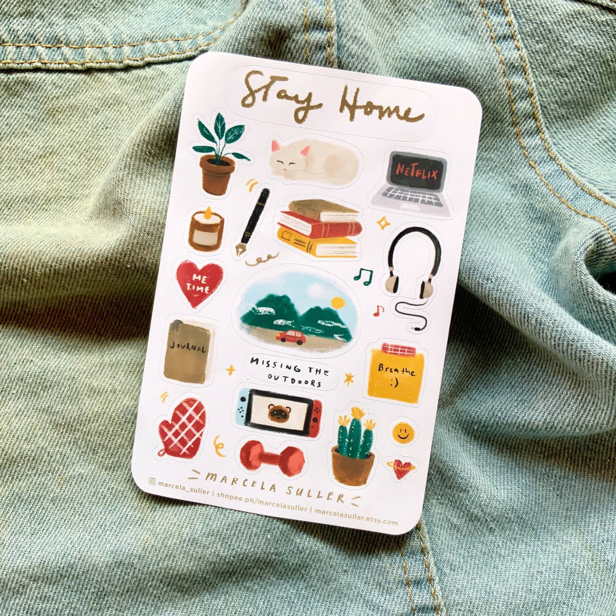 Aesthetic Themed Sticker Sheet – Common Room PH