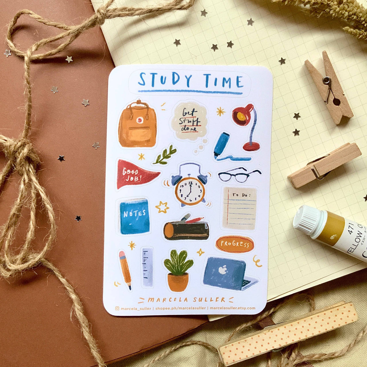 Aesthetic Themed Sticker Sheet – Common Room PH