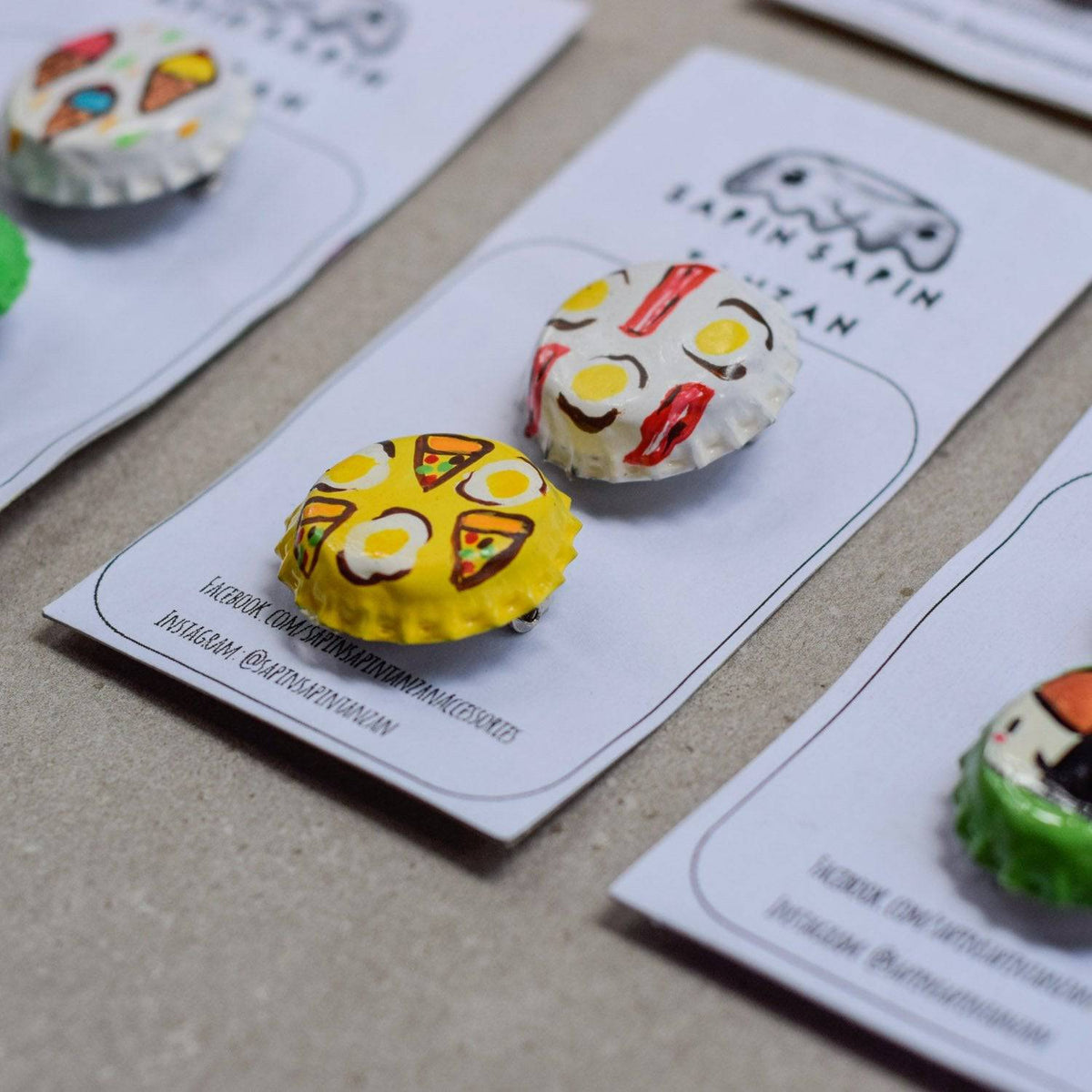 Custom Handpainted Pins and Hairclips by Sapinsapin Tanzan – Common Room PH