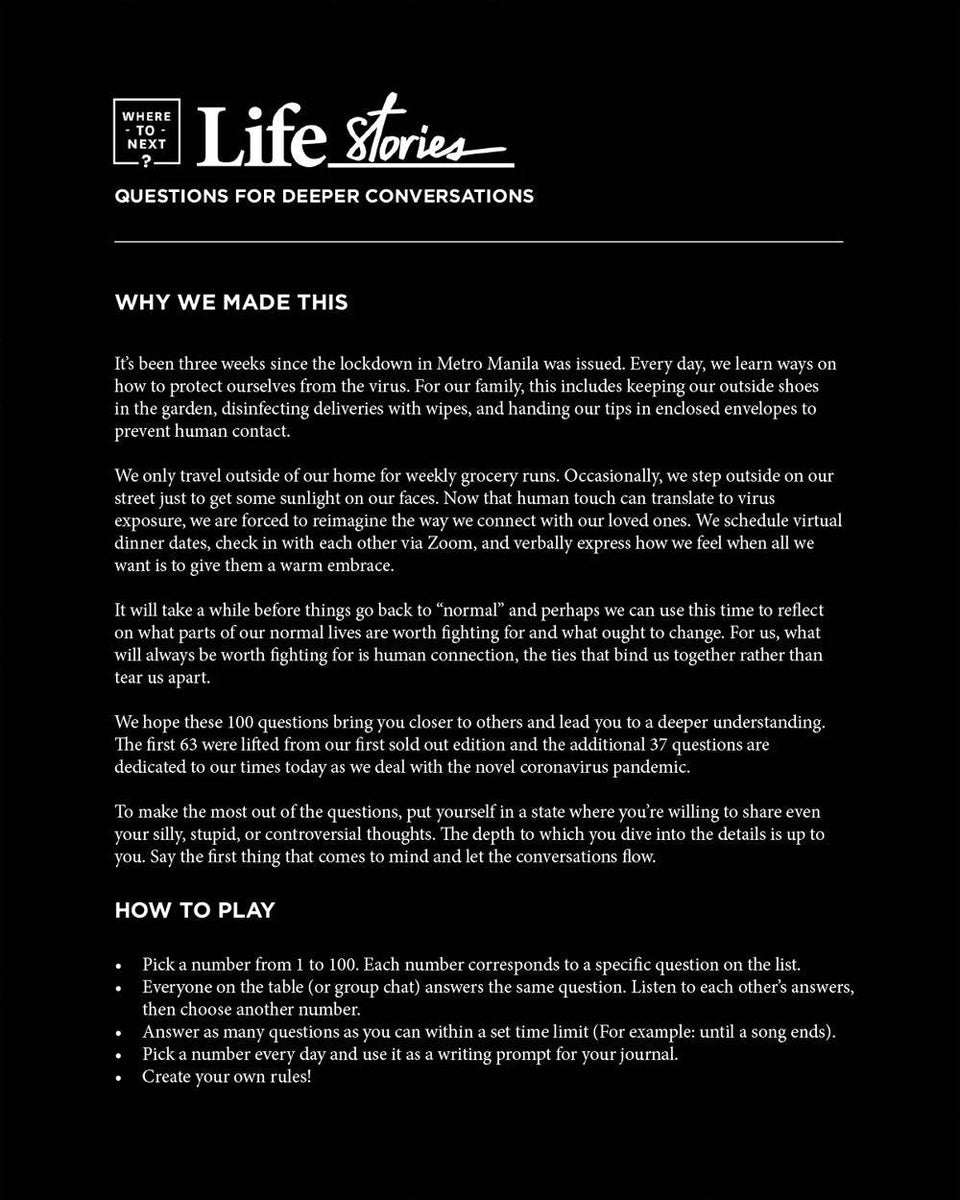 Life Stories: Questions for Deeper Conversations (PDF) – Common Room PH